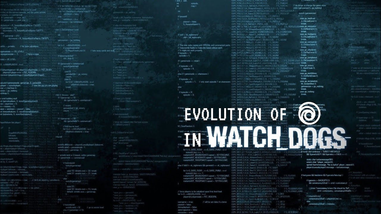 Evolution of Ubisoft logo in Watch Dogs games (Continuosly) - YouTube