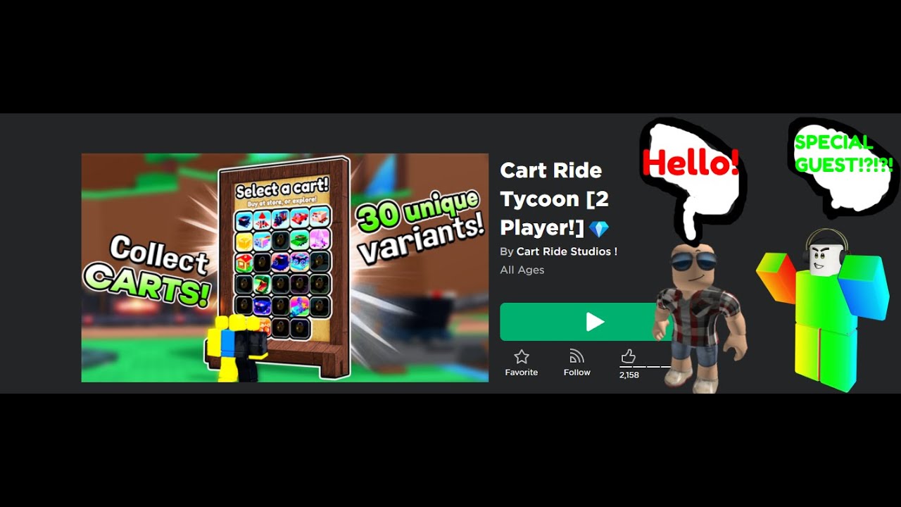 2 PLAYER CART RIDE TYCOON (ft. Xtreme) - YouTube