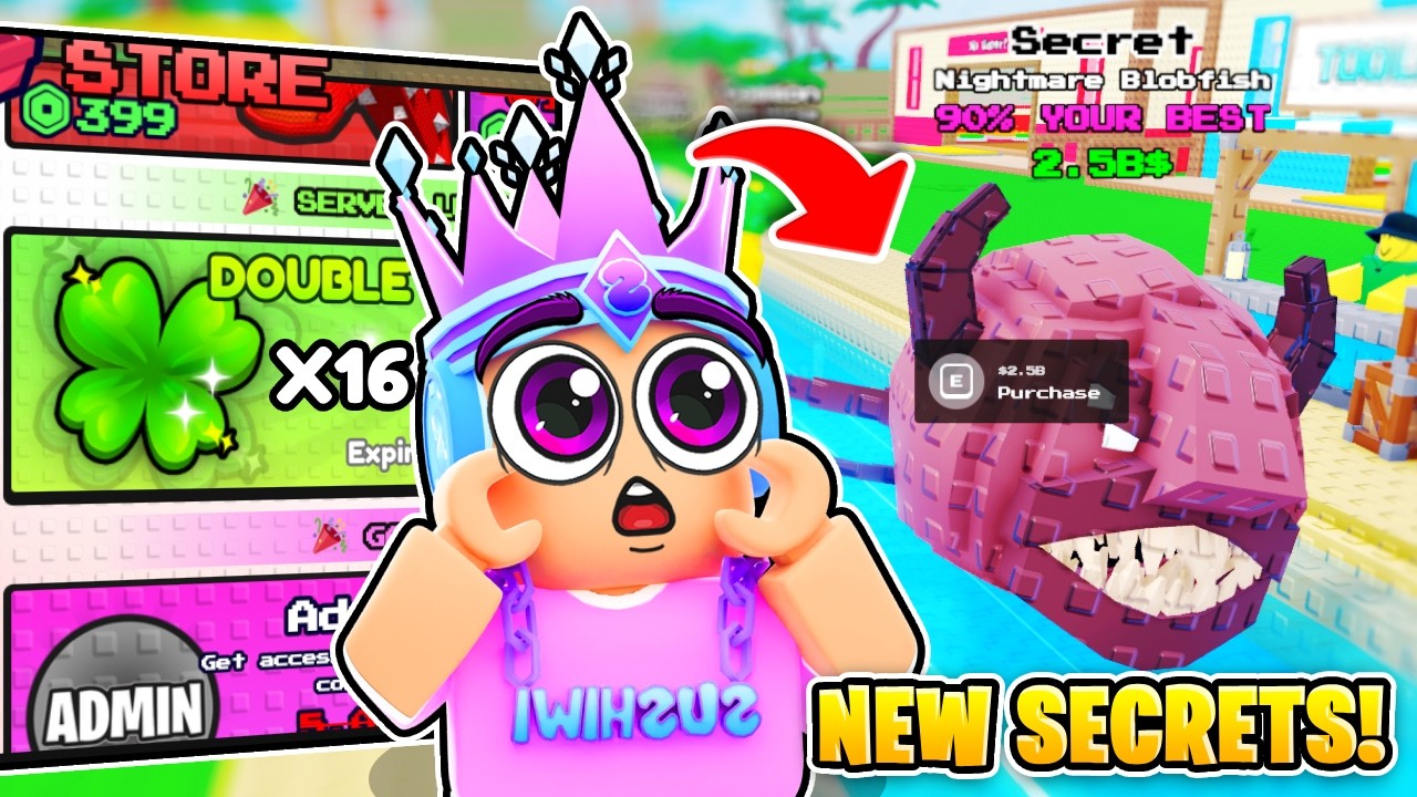 I Used X16 SERVER LUCK To Find NEW SECRET FISH In Roblox Steal A Fish ...