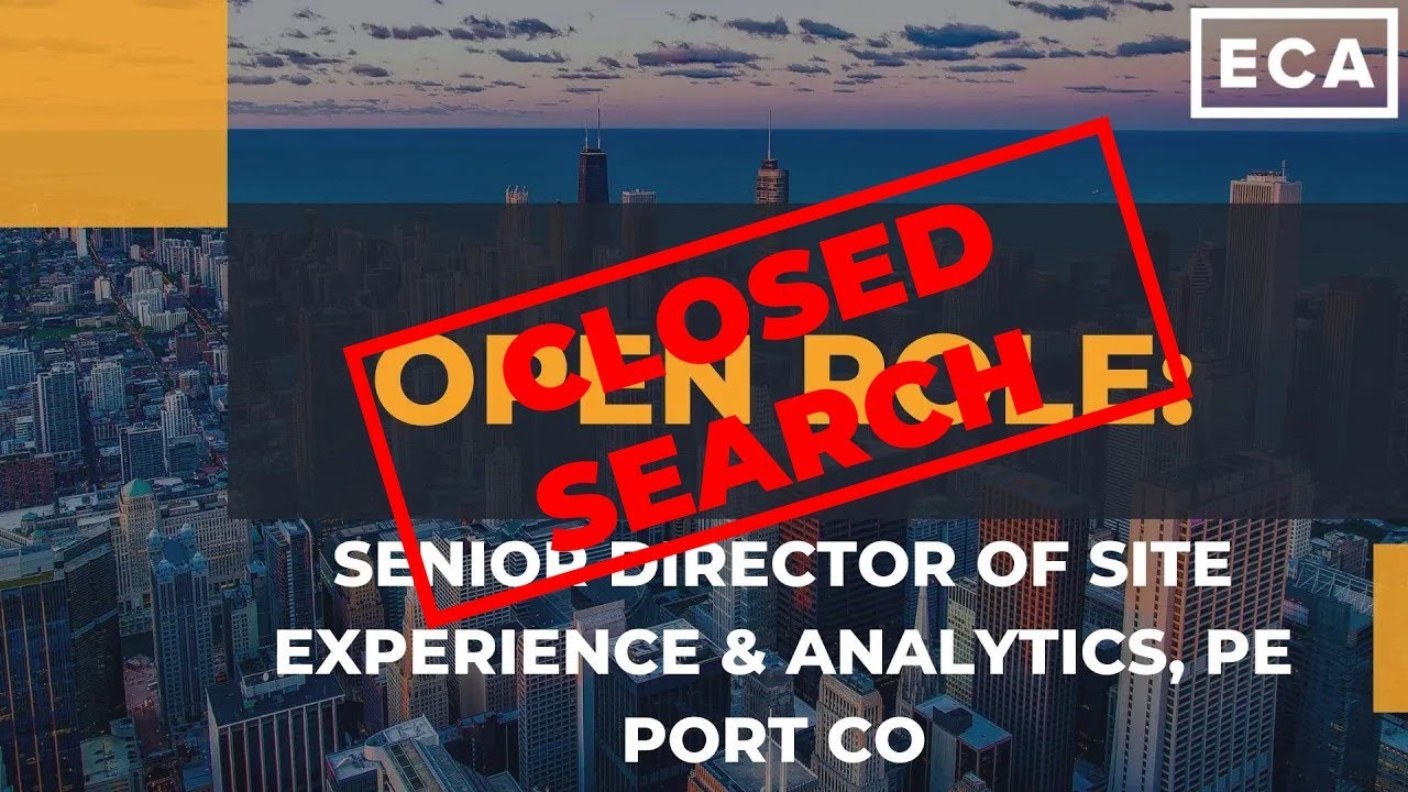 Open Role: Snr Director of Site Experience and Analytics at PE-backed ...