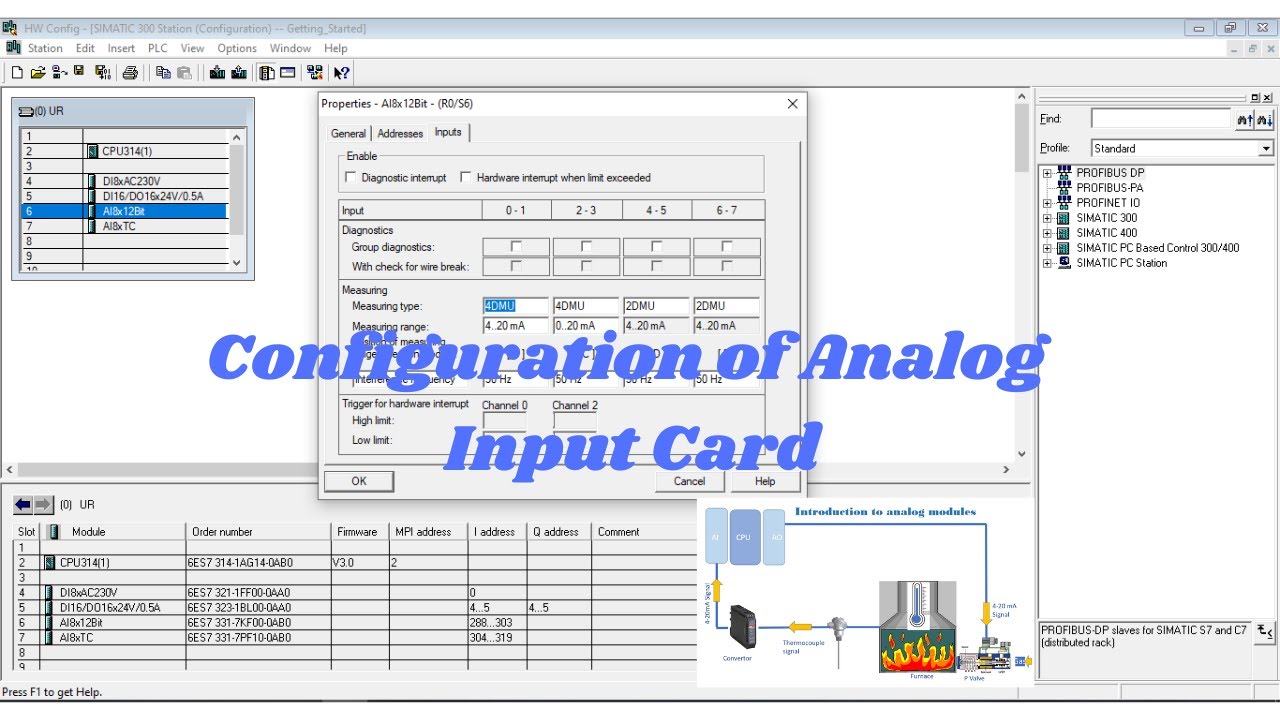 S7 PLC Tutorial for beginners - Configuration of Analog Input Card ...