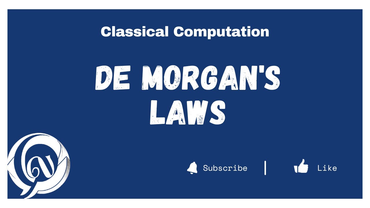 Mastering De Morgan's Laws in Boolean Algebra | Classical Computation ...
