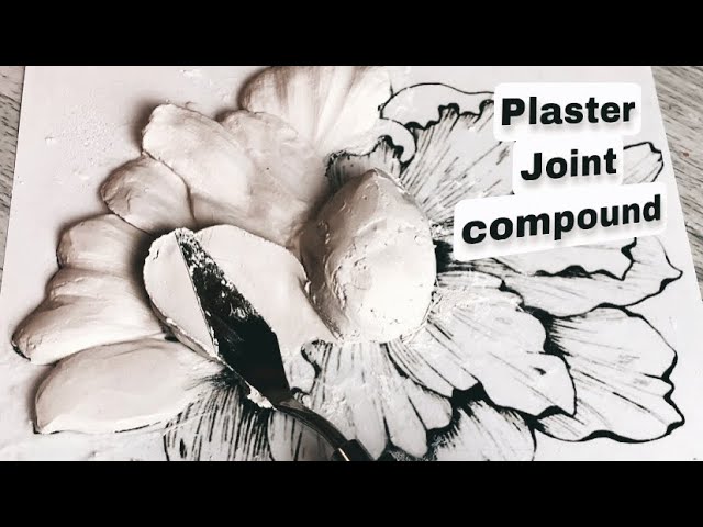 Pressed Flower Art Using Drywall Compound