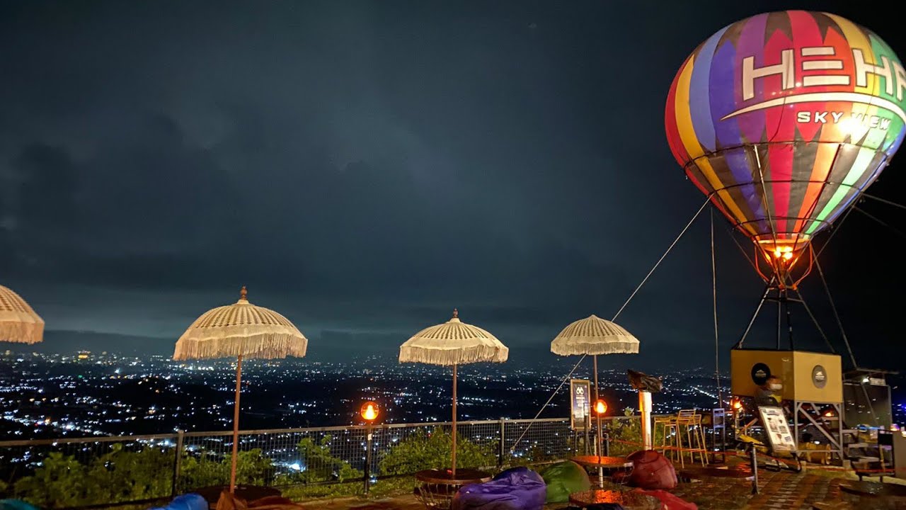HEHA SKY VIEW PATUK GUNUNG KIDUL YOGYAKARTA - FULL VIEW MALAM HARI DARI ...