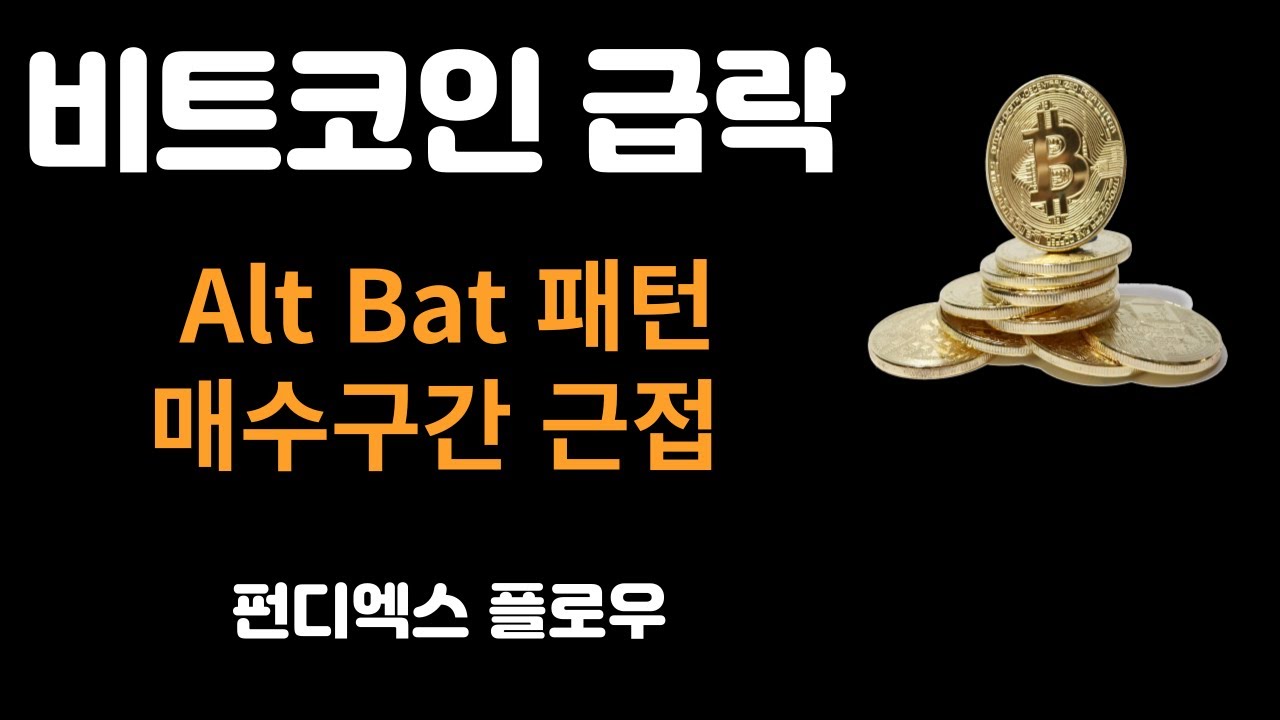 비트코인 급락 / Alt Bat패턴 매수타점 근접 / 펀디엑스 / 플로우 - YouTube