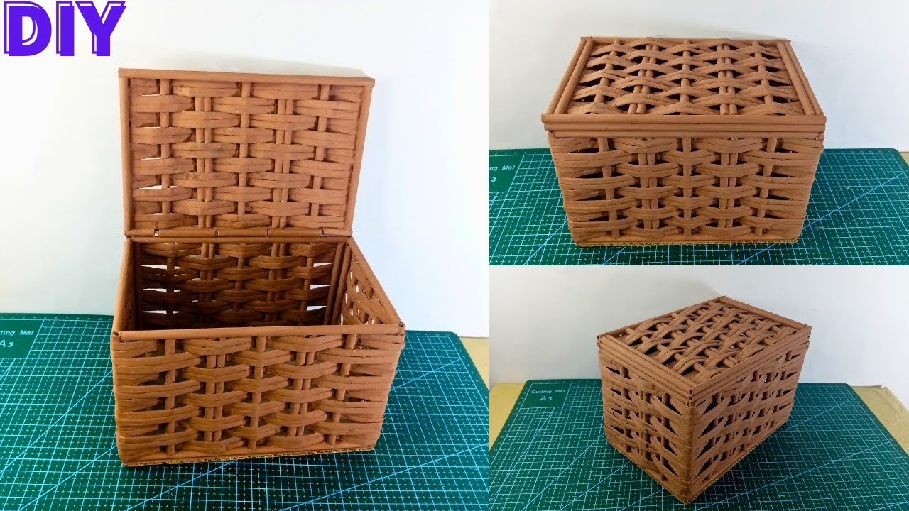 Very Easy | Making Woven Storage Boxes Using Only Old Newspapers | DIY ...