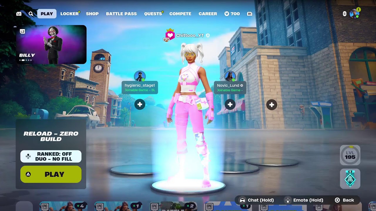 Fortnite Battle Royale & Reload (Ranked) New Billy Bundle ...