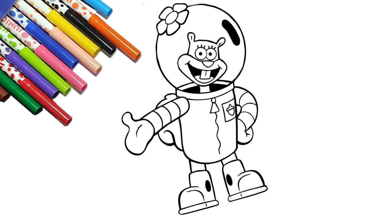 Sandy From Spongebob Coloring Pages