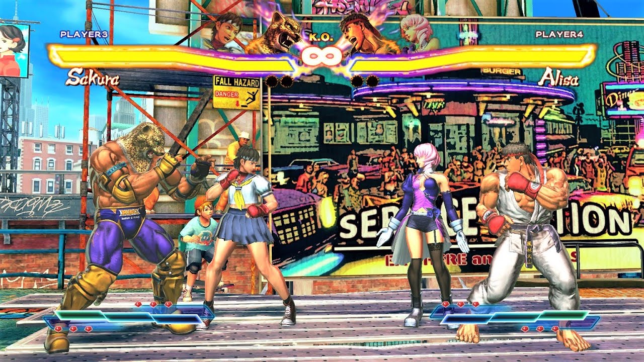 King & Sakura vs Ryu & Alisa (Hardest AI) - Street Fighter X Tekken ...
