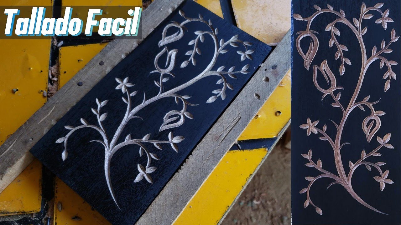 Cuadro TALLADO con tan solo una Herramienta, [Tallado para Principiante ...