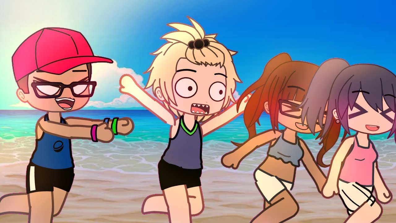 beach ⛱️☀️🌊 | miraculous ladybug 🐞 | gacha club - YouTube