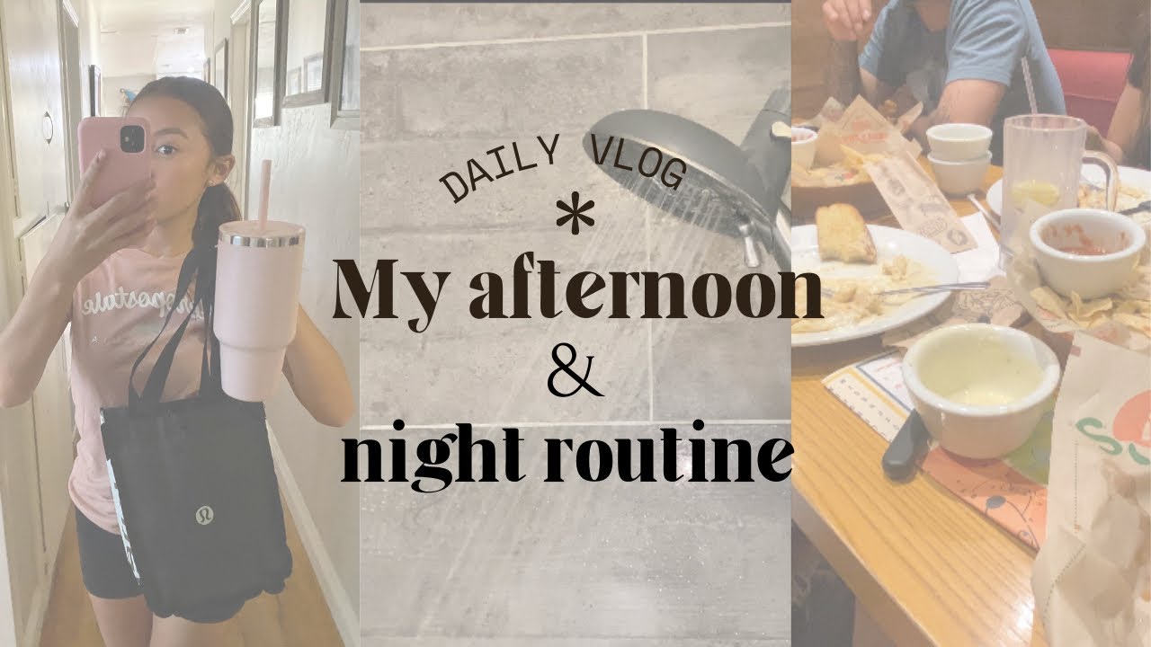 afternoon & night routine! ~ dinner with family, practice, and more ...