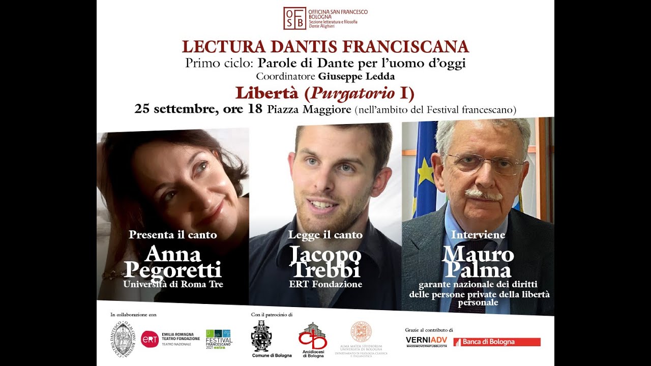 Libertà (Purgatorio I) - 25 set 2021: Lectura Dantis franciscana ...