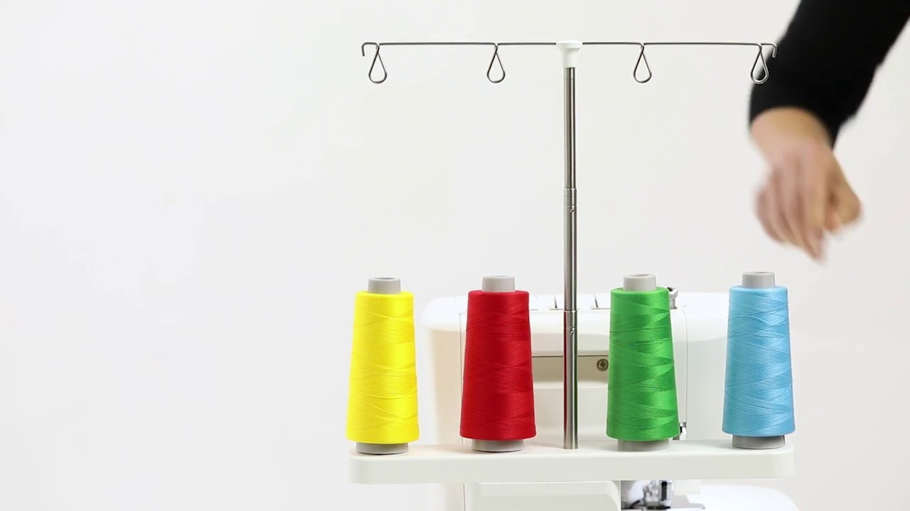 PFAFF element™ 1450OL Threading Guide: 4 Thread Overlock - YouTube