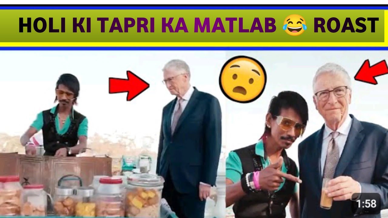 BILL GATES 😂 Holi chai wala ROST India famous - YouTube