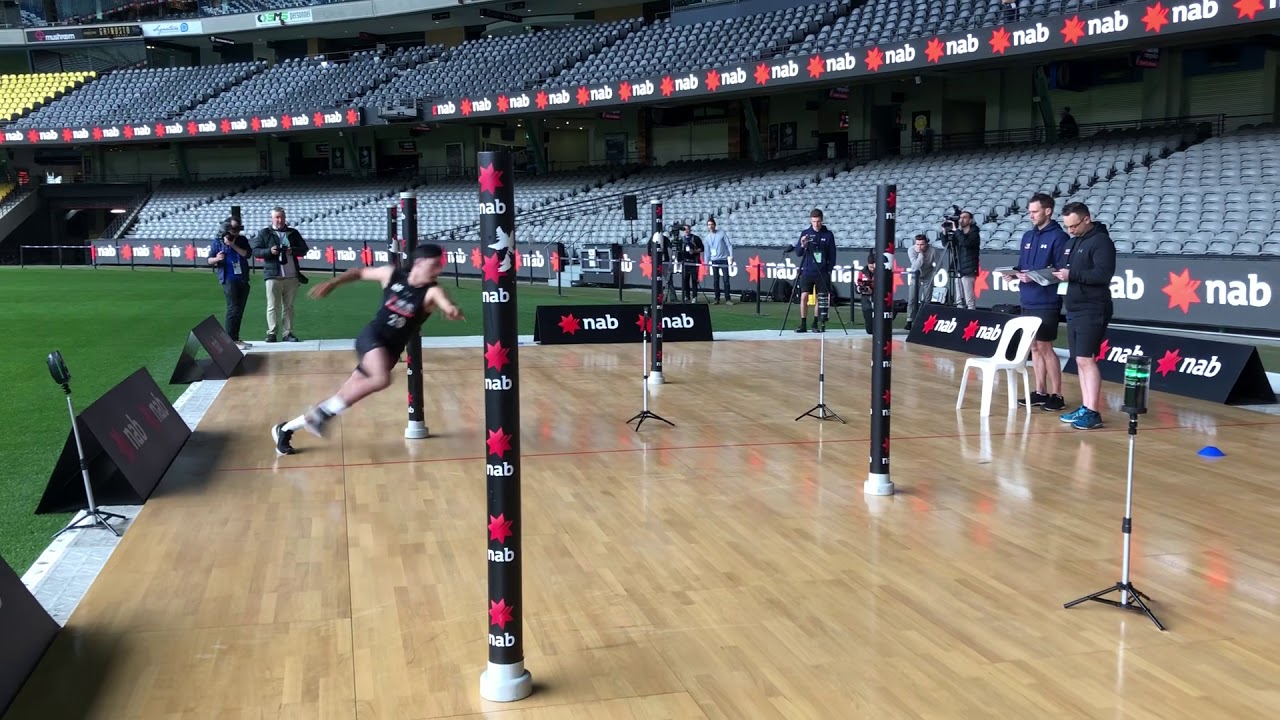 West’s Izak Rankine - Agility Test AFL Combine - YouTube
