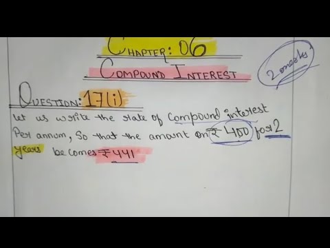 Compound interest & Uniform Rate of Increase | Class 10 | Question 1 ...