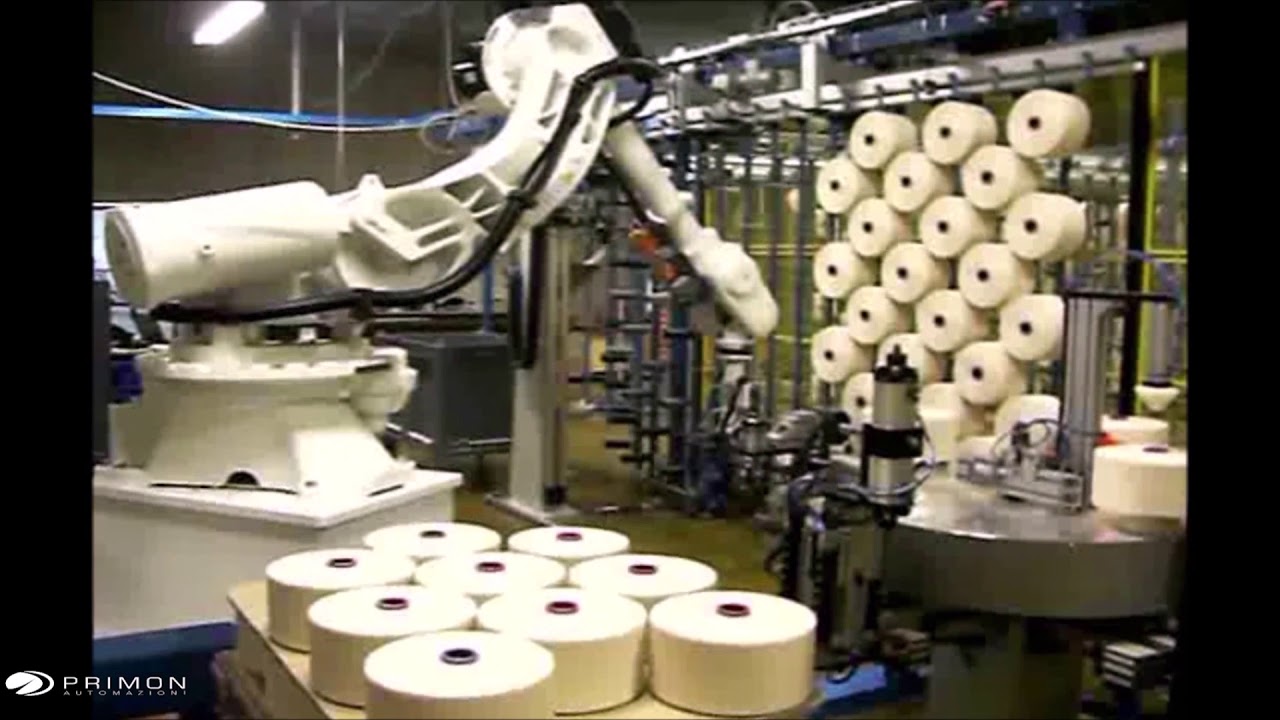 AUTOMATIC CREELING SYSTEM (WARPING) - YouTube
