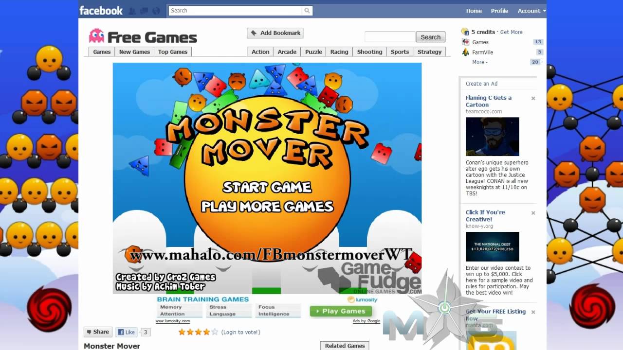 Monster Mover Facebook Game Walkthrough - 13 - YouTube