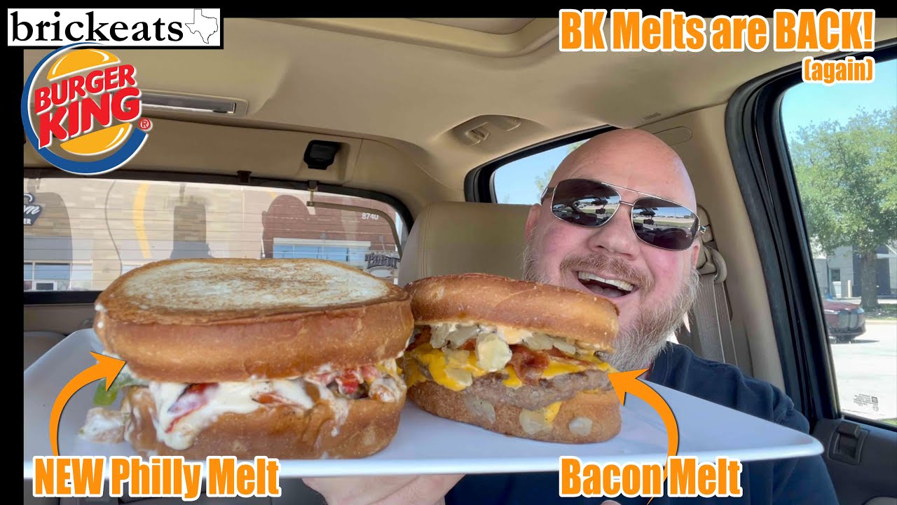 Burger King NEW Philly Melt REVIEW- The Melts are Back! brickeats - YouTube