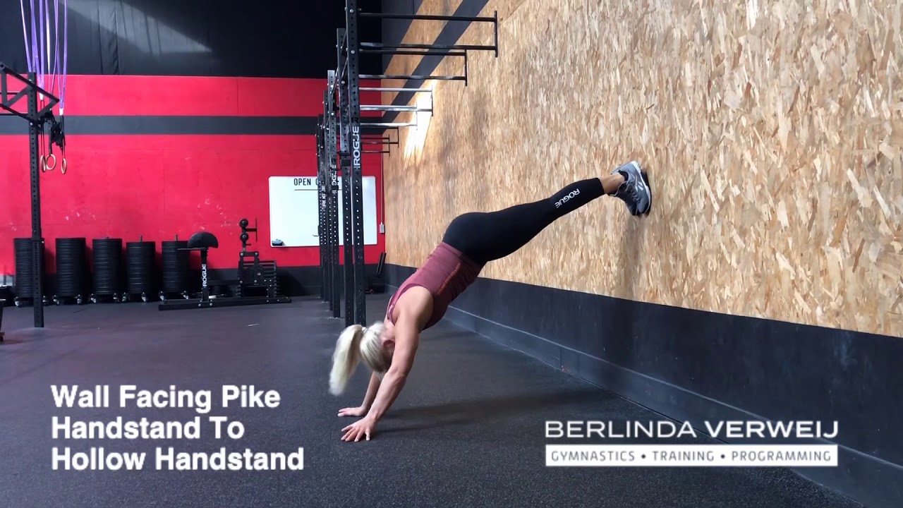 Wall Facing Pike Handstand To Hollow Handstand - YouTube