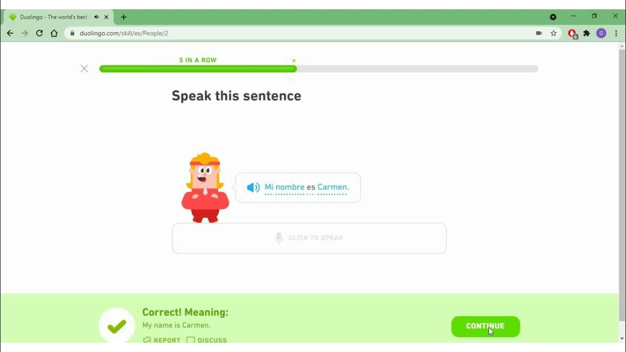 Duolingo Spanish Lesson 8 - People - YouTube