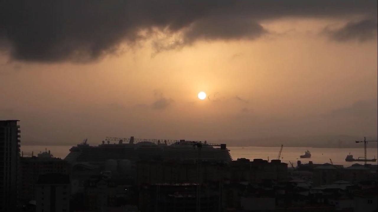 Sun broke through the Mess ! 21:02 Monday 29th July 2024 -- GIBRALTAR ...