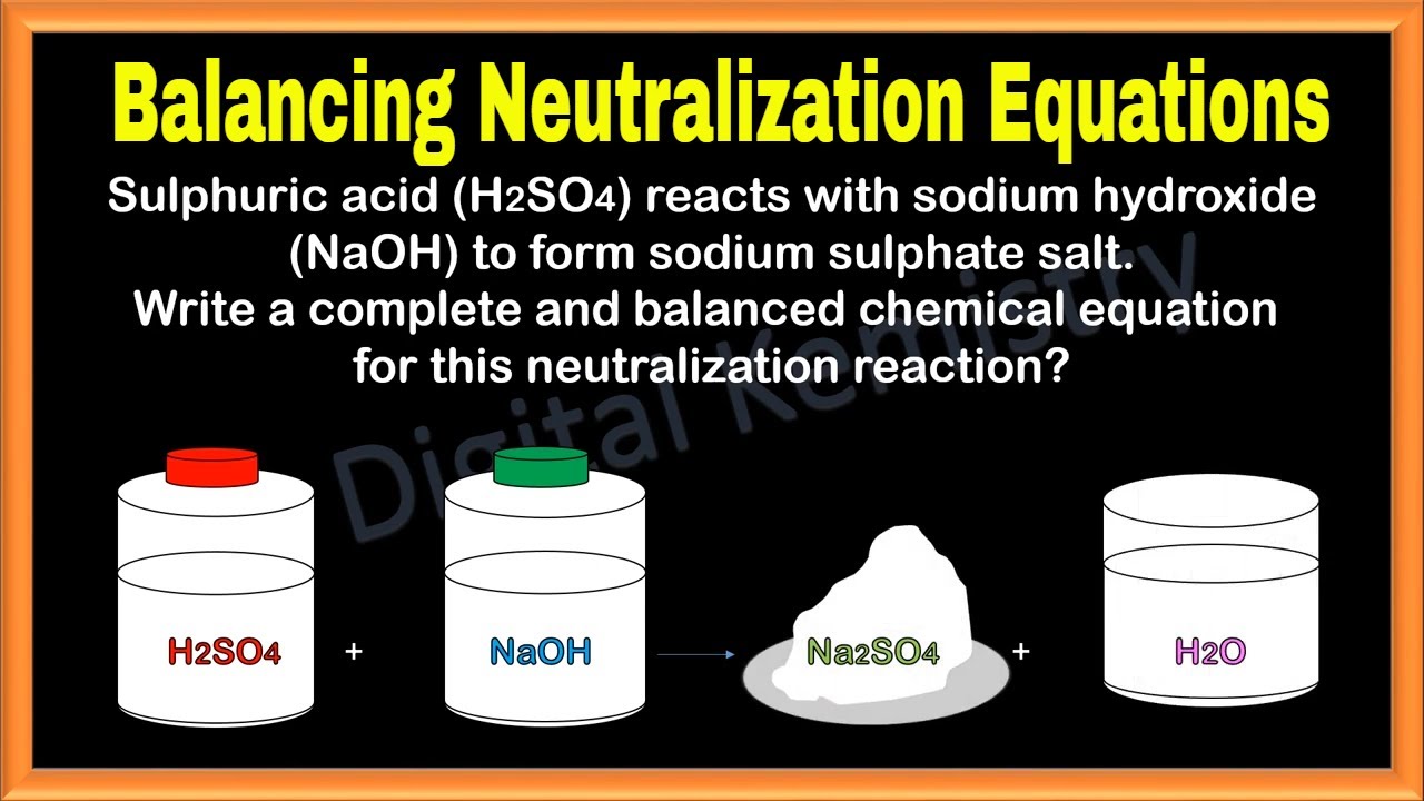 Balancing Neutralization Equations Class 10 Chemistry |Neutralization ...