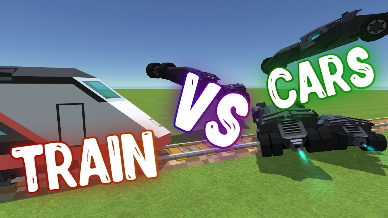 Cars VS Train ¦¦ Simple Sandbox 2 ¦¦ - YouTube
