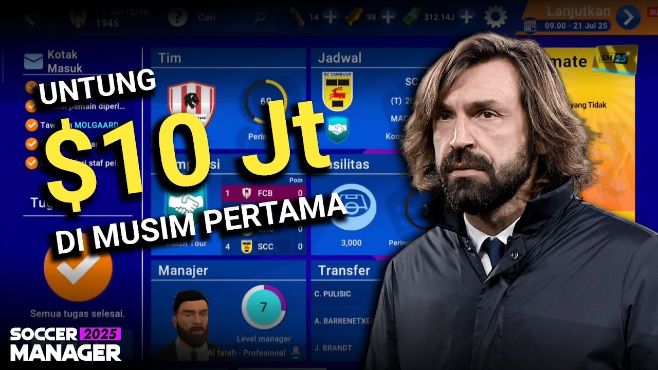 SOCCER MANAGER 2025 | Untung $10 Jt di Musim Pertama #003 - YouTube