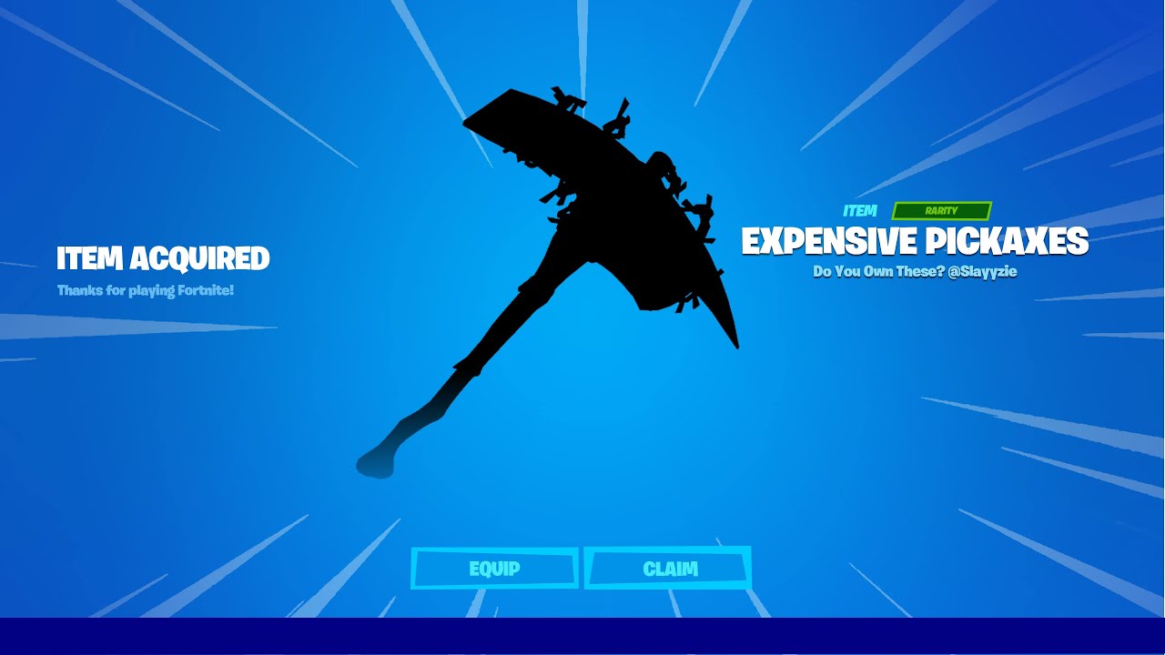MOST EXPENSIVE PICKAXES IN FORTNITE 🤑 - YouTube