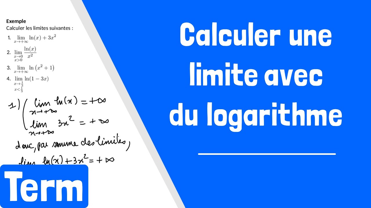 Comment calculer une limite avec du logarithme ? - YouTube