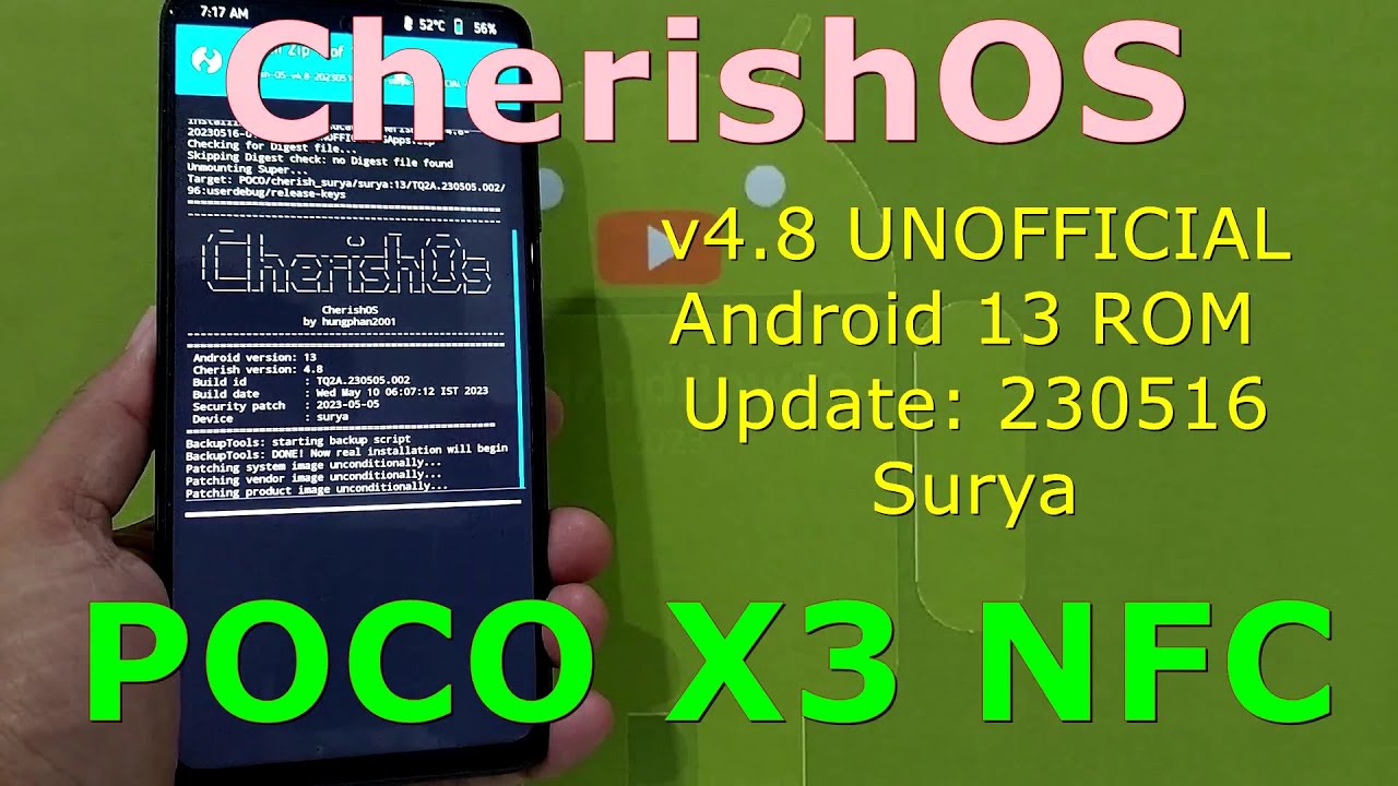 CherishOS 4.8 UNOFFICIAL for Poco X3 Android 13 ROM Update: 230516 - YouTube
