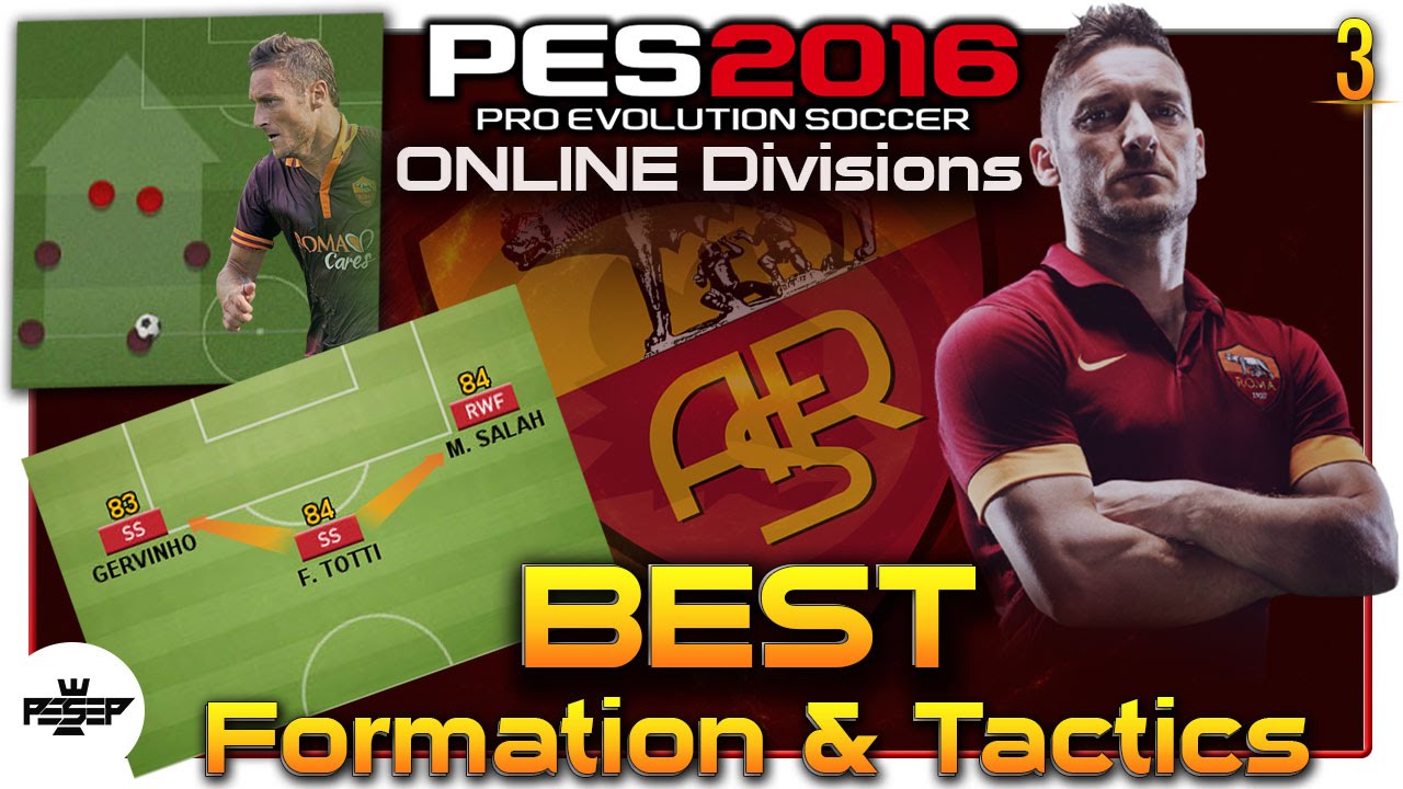 PES 2016 As Roma Best Tactics & Formation for Online divisions. #3 ...