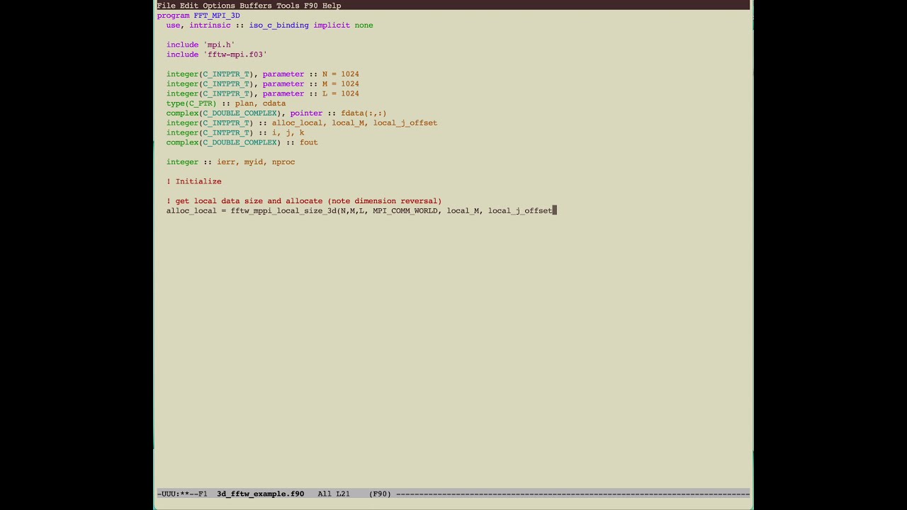 3d fft Parallel Fortran code - YouTube