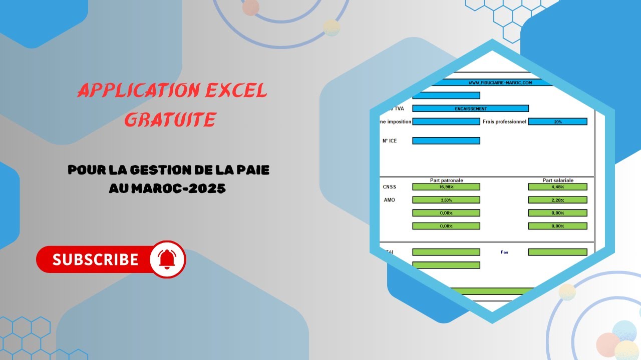 Application excel gratuite pour la gestion de la paie au Maroc-2025 ...