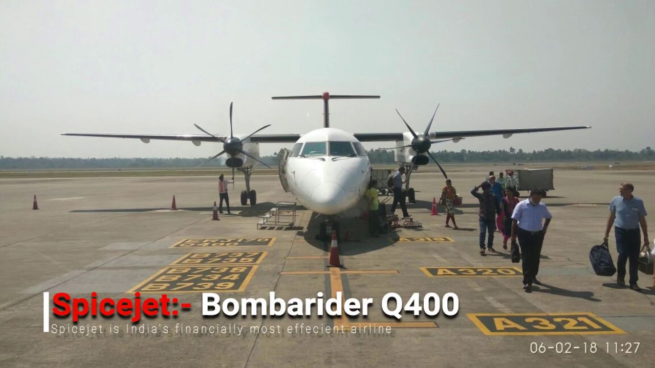 Spicejet - BT Q400's landing gear in action - Captured from close ...