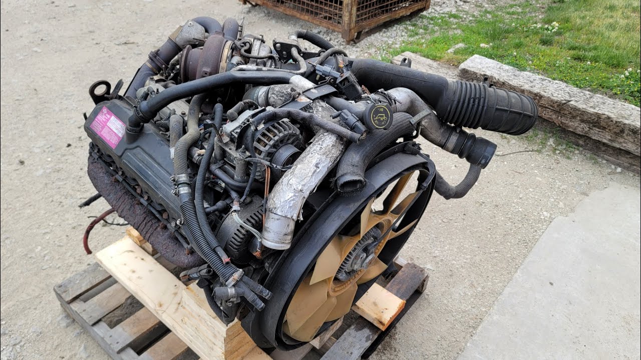 2005 6.0L powerstroke turbo diesel engine start and run #143 - YouTube