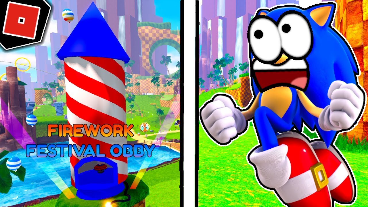 ROBLOX *NEW* SONIC SPEED SIMULATOR (FIREWORK FESTIVAL OBBY BROKEN ...
