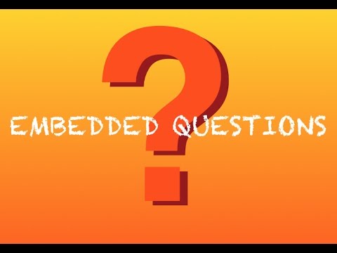 Embedded Questions – Part Two - YouTube