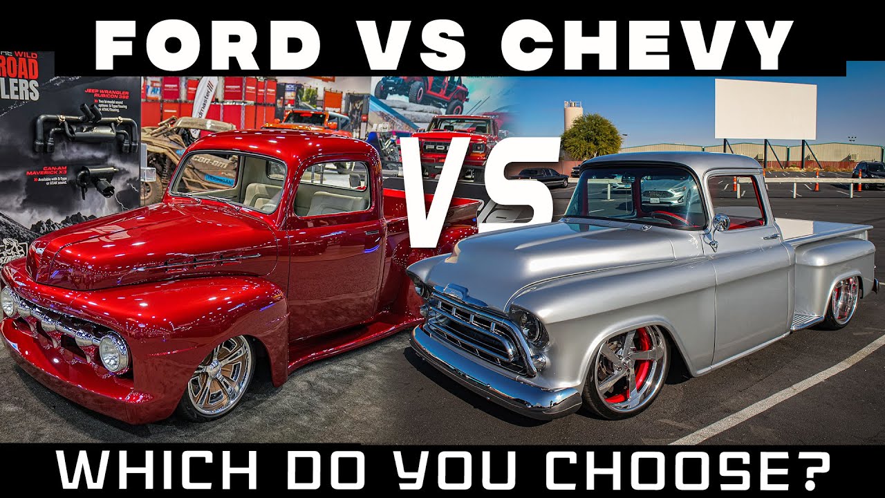 CHEVY VS FORD SHOWDOWN! Which one would go in your garage? 51 Ford F1 ...