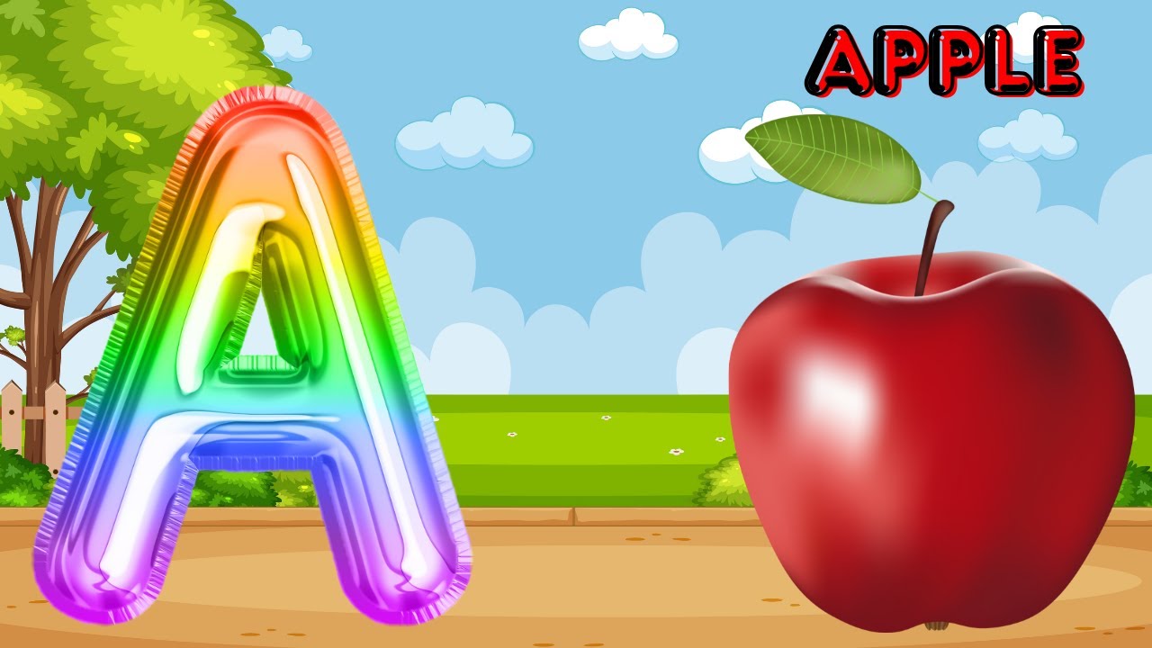 A is for Apple 🍎 | ABC Phonics Cartoon Song for Kids | Learn Alphabet ...