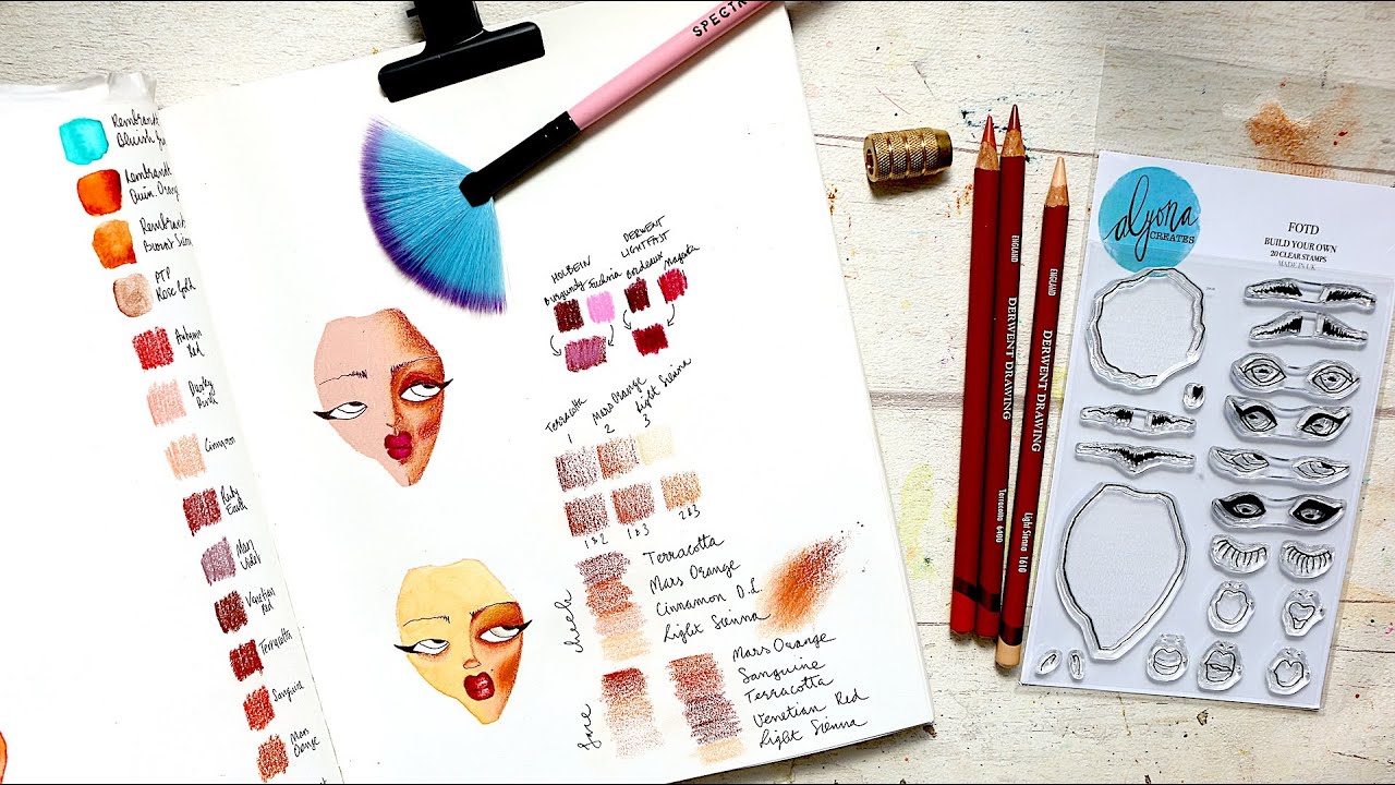 Face Illustration Rendering | Coloured Pencils | Detailed Demo - YouTube