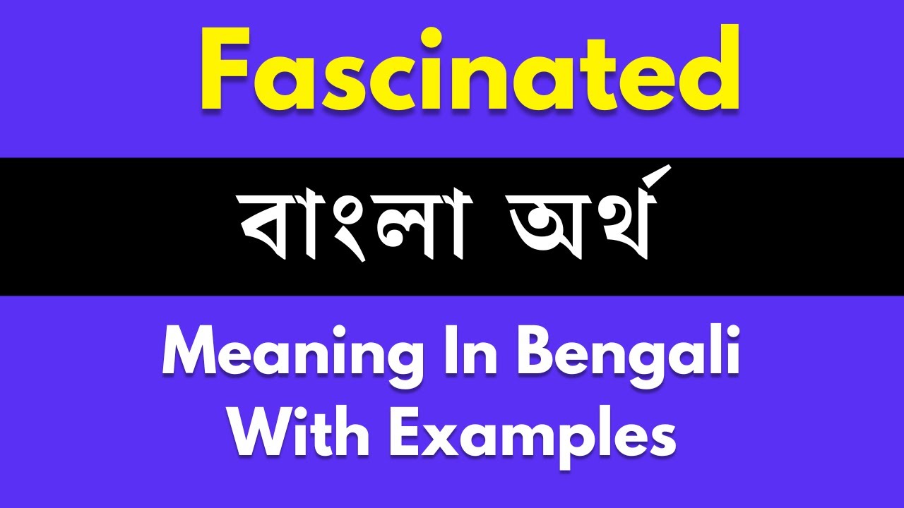 Fascinated Meaning in Bengali/ Fascinated শব্দের বাংলা ভাষায় অর্থ অথবা ...