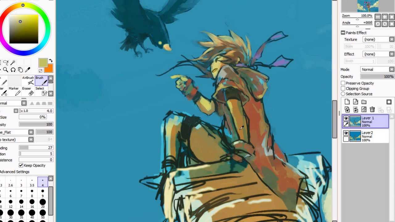 Speedpaint on a sketch - YouTube