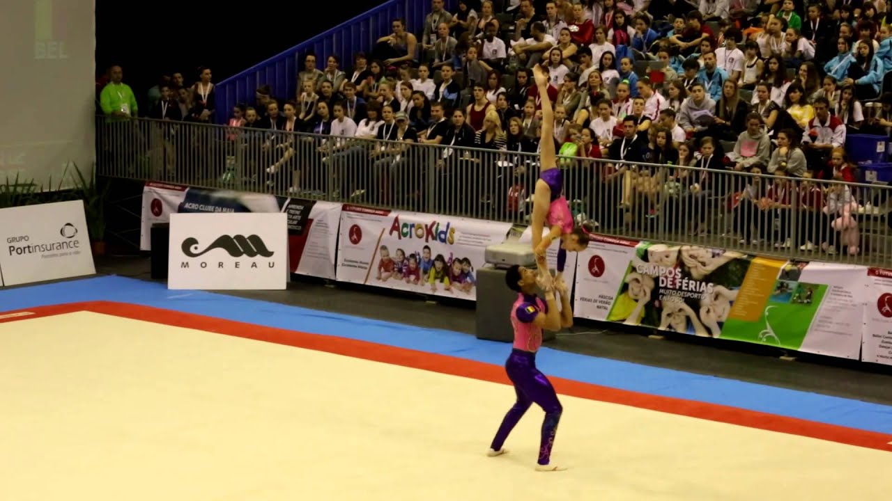 Gymnastics FIG Acro World Cup Maia 2014 MxP Combined BEL - YouTube