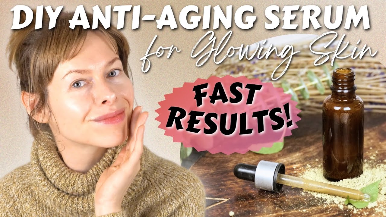 How to make natural ANTI-AGING SERUM with matcha powder, pseudocollagen ...