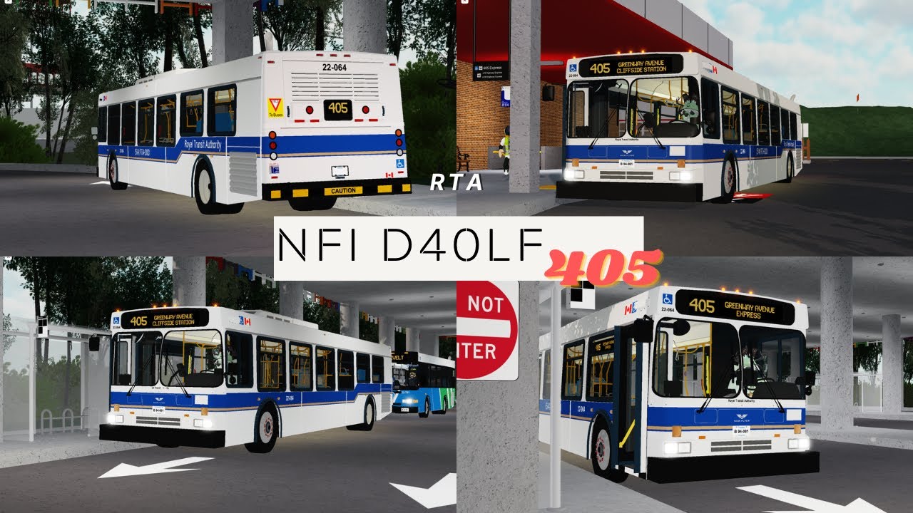 RTA Roblox - New Flyer D40LF on route 405 [ New Intro ] - YouTube