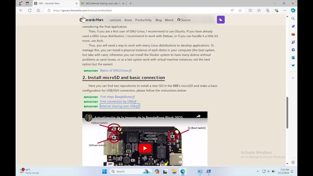 Internet sharing over USB with a BeagleBone board. - YouTube