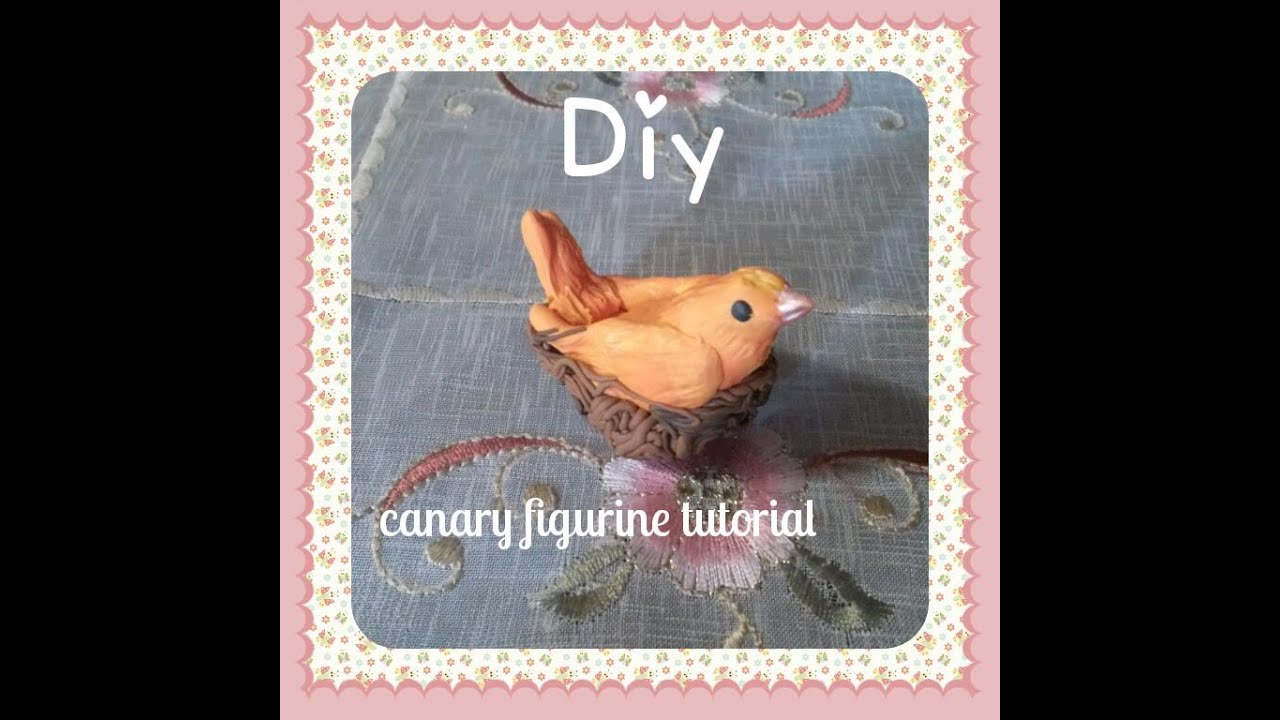 Canary sitting on nest-Polymer clay tutorial - YouTube
